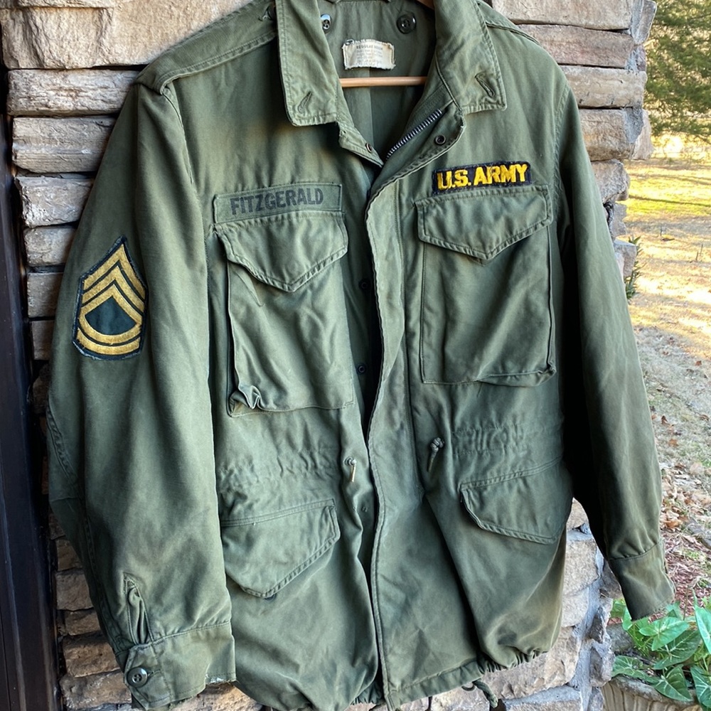 Us Army Issued 1960’s Field Jacket Sergeant Rank Vint… - Gem